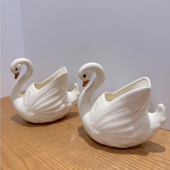 Accents | Vintage Cream Mid Century Swan Planters 196s1970s | Poshmark